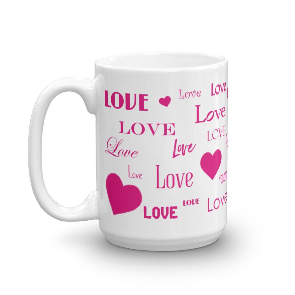 Love Mug Coffee Tea Ceramic Mug Valentines Day Mug Gift for Him for Her ...