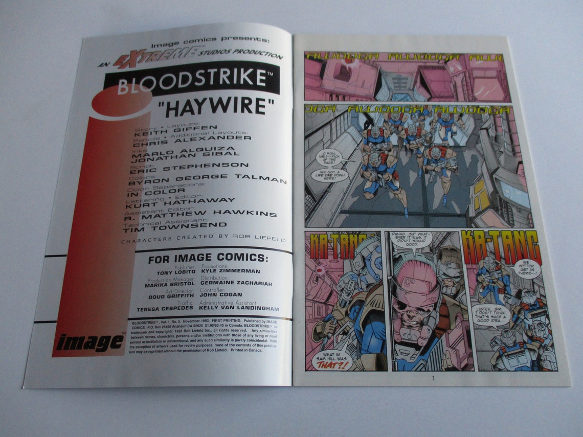 BLOODSTRIKE Vol 1 No 5 Image Comics Nov 1993 VF 9.0 - Etsy