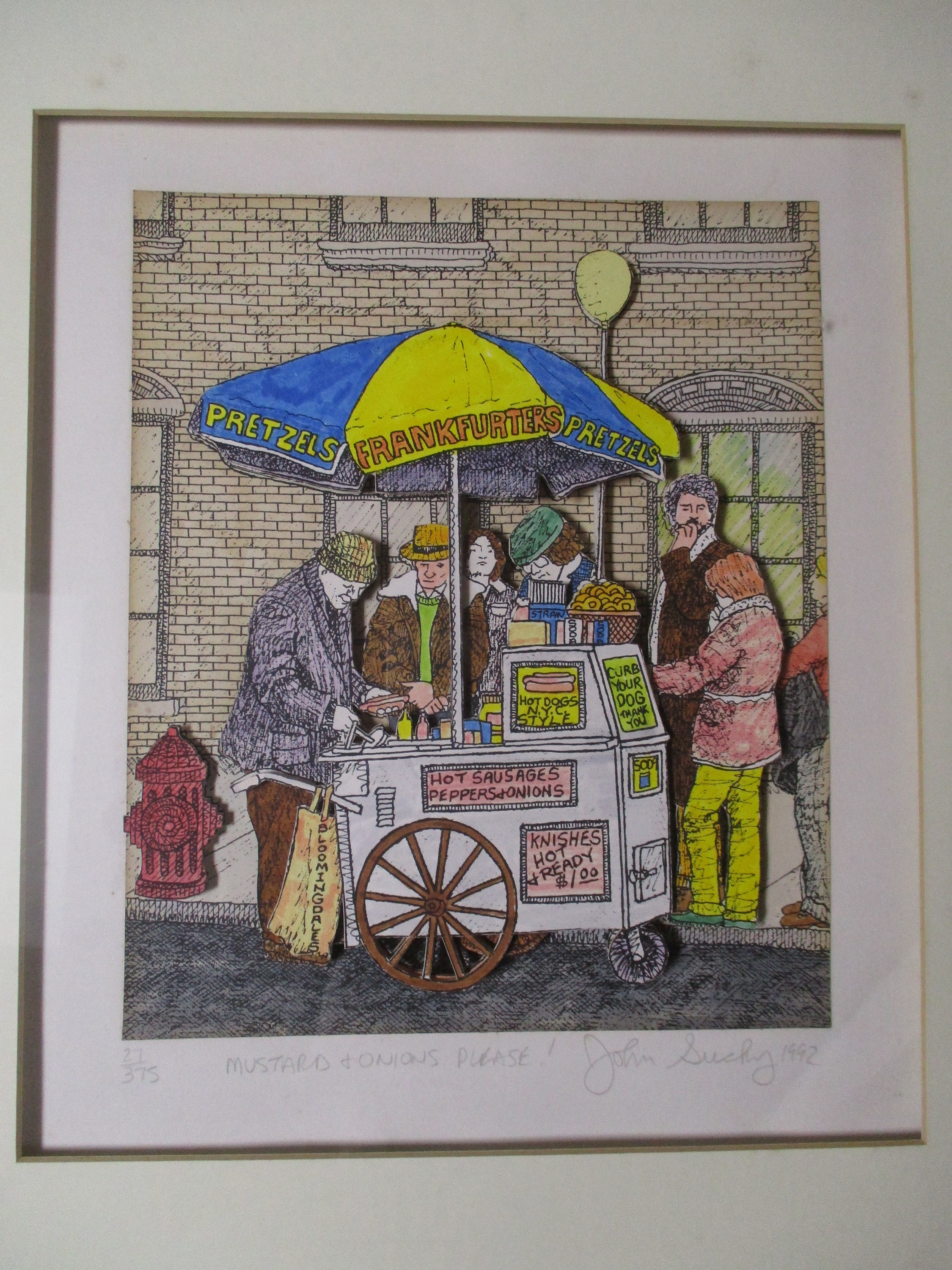 John Suchy Mustard & Onions Please 3D Art Serigraph 1992 - Etsy