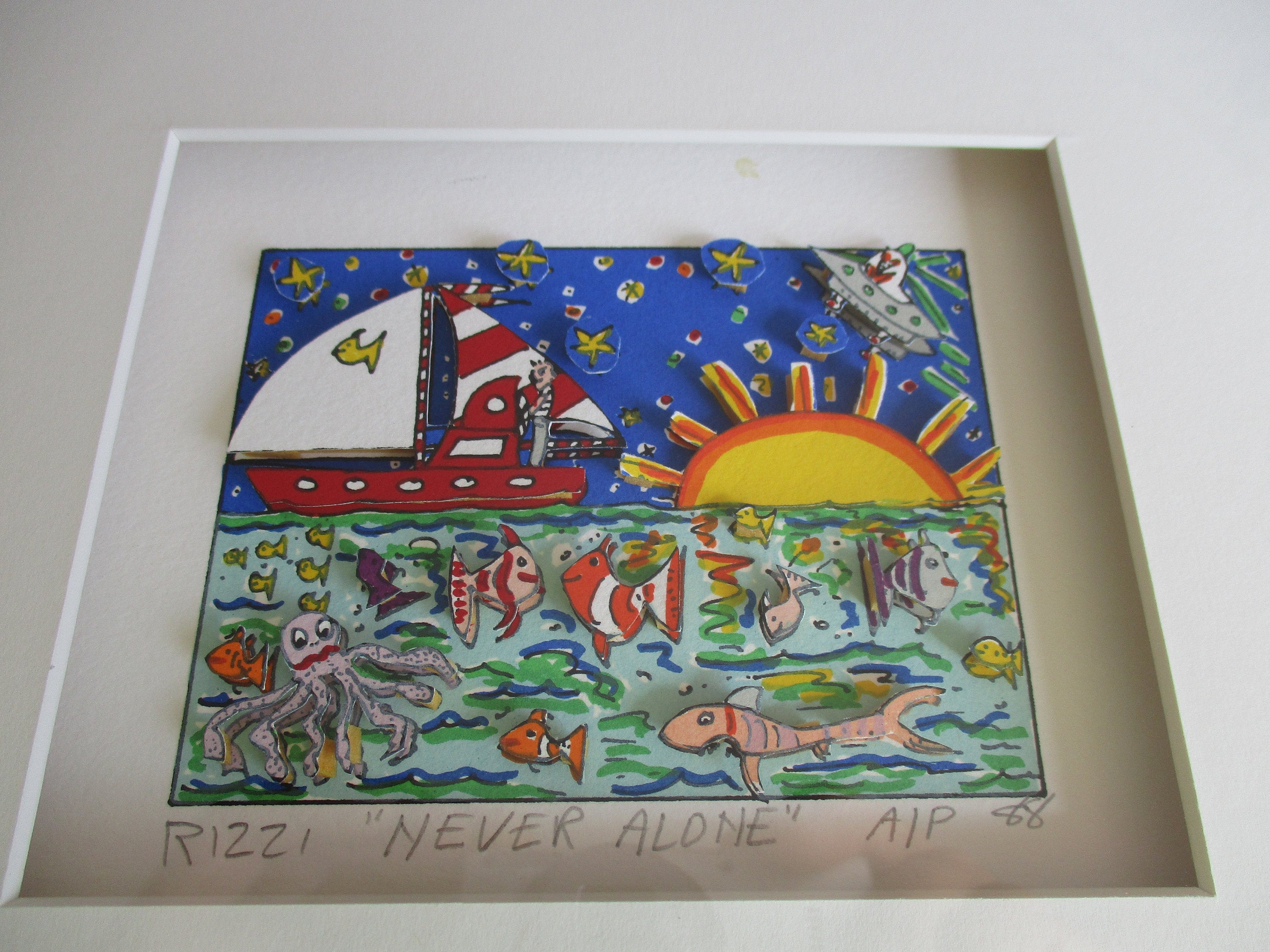 JAMES RIZZY Never Alone 1988 Artist Proof Litografía 3D - Etsy España