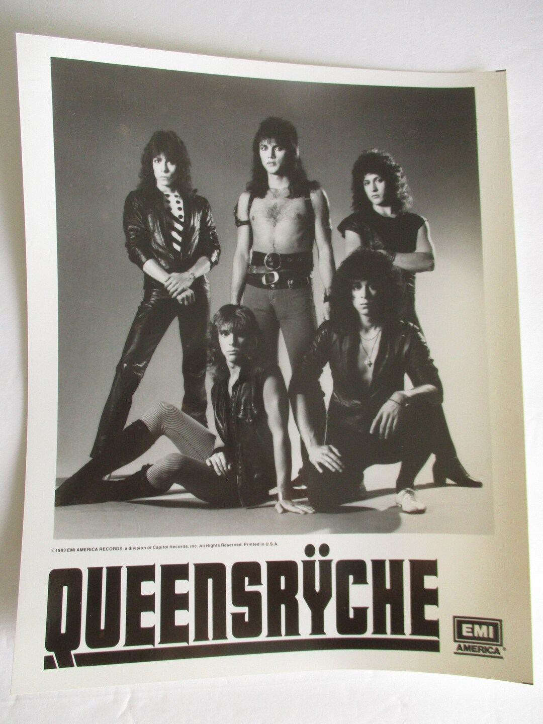 QUEENSRYCHE 8 X 10 Glossy Black & White 1980's Vintage Picture ...