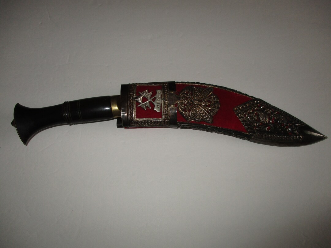 Nepalese Nepal Kukri Gurkha Fighting Knife Dagger With Sheat With 2 ...
