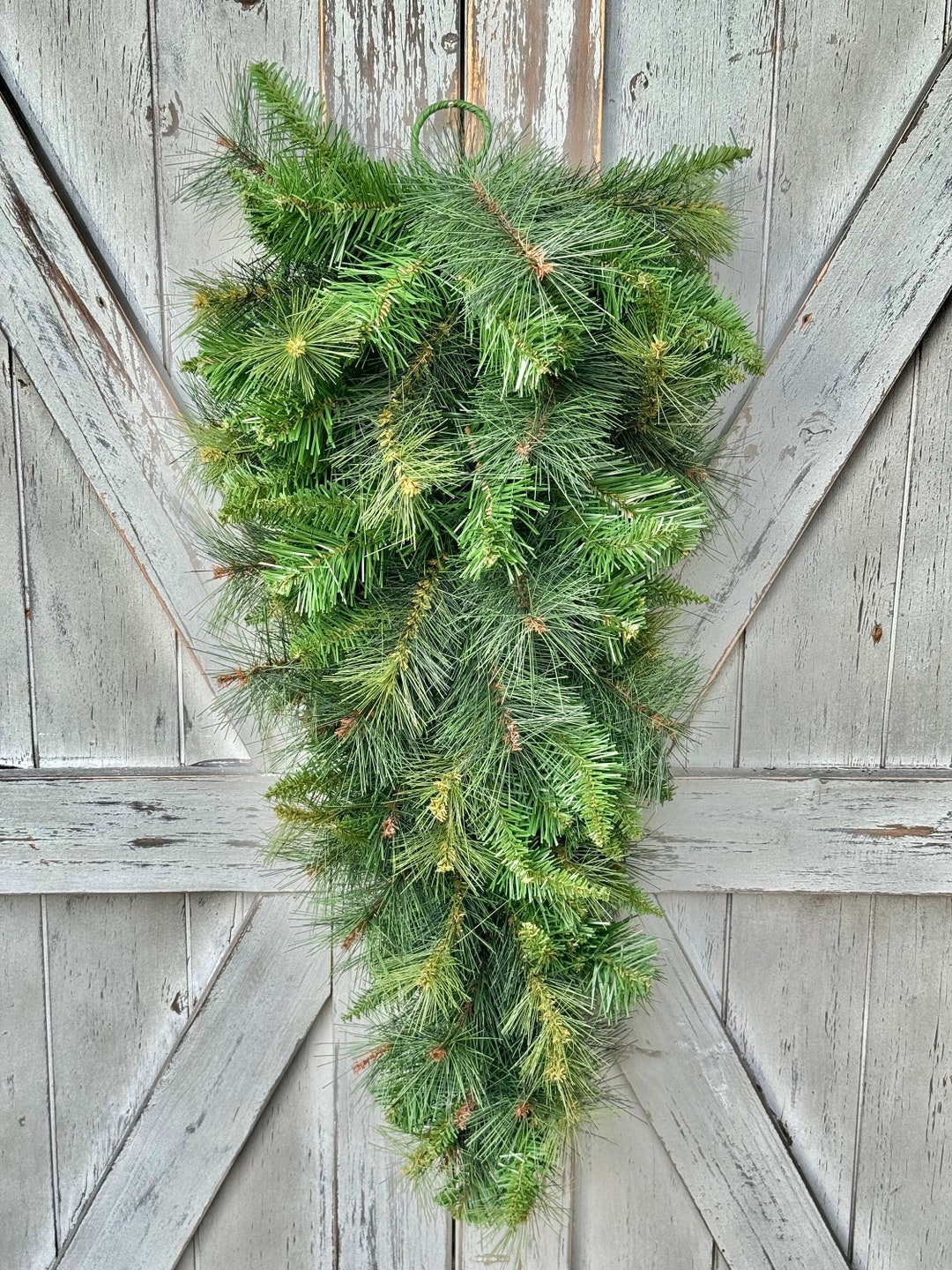 30 Inch Lush Pine Green Teardrop Form, Wreath Supply, Christmas - Etsy