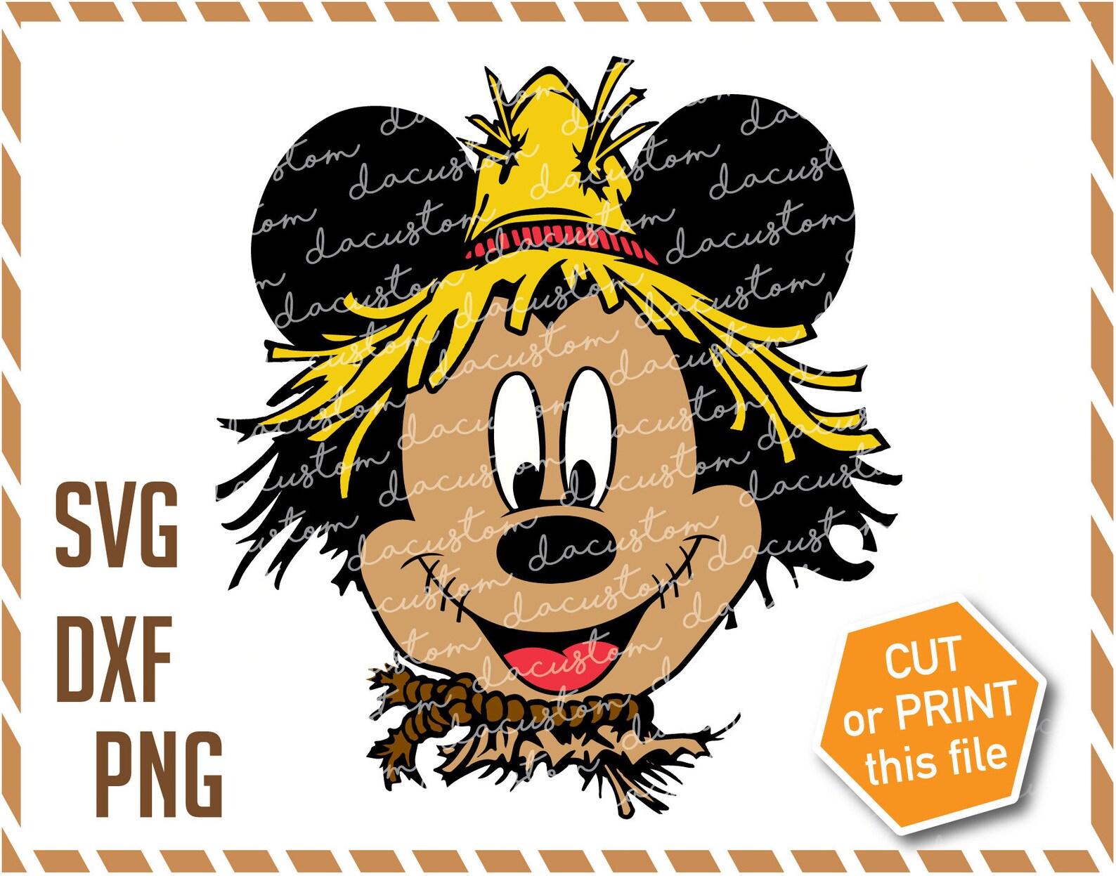 Scarecrow Mickey Mouse - Etsy