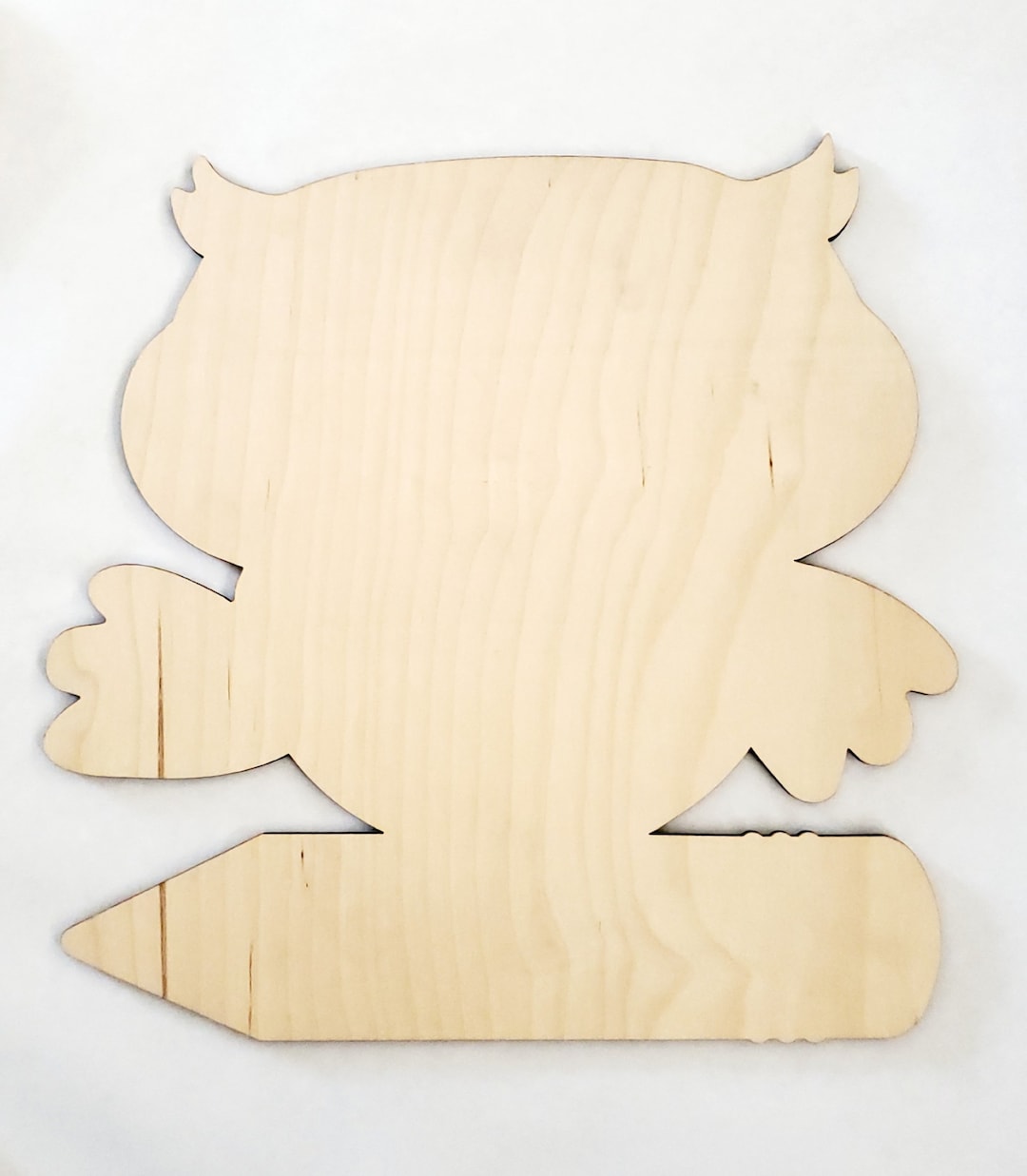 Unfinished School Owl & Pencil Wood Cutout Unpainted Wreath Sign ...