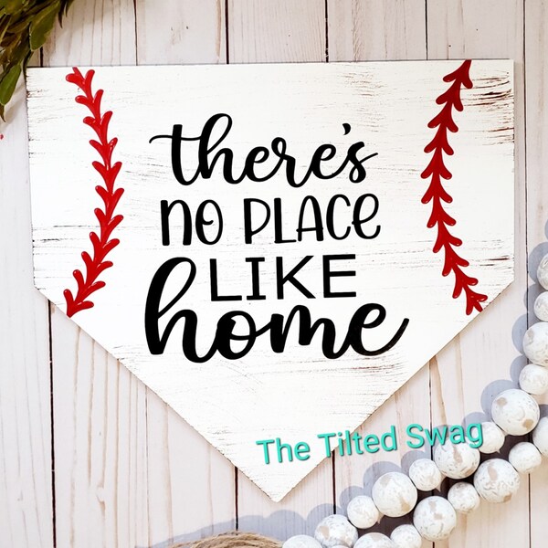 Theres No Place Like Home Baseball Sign - Etsy