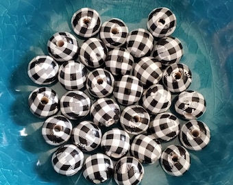 Buffalo Check Beads - Etsy