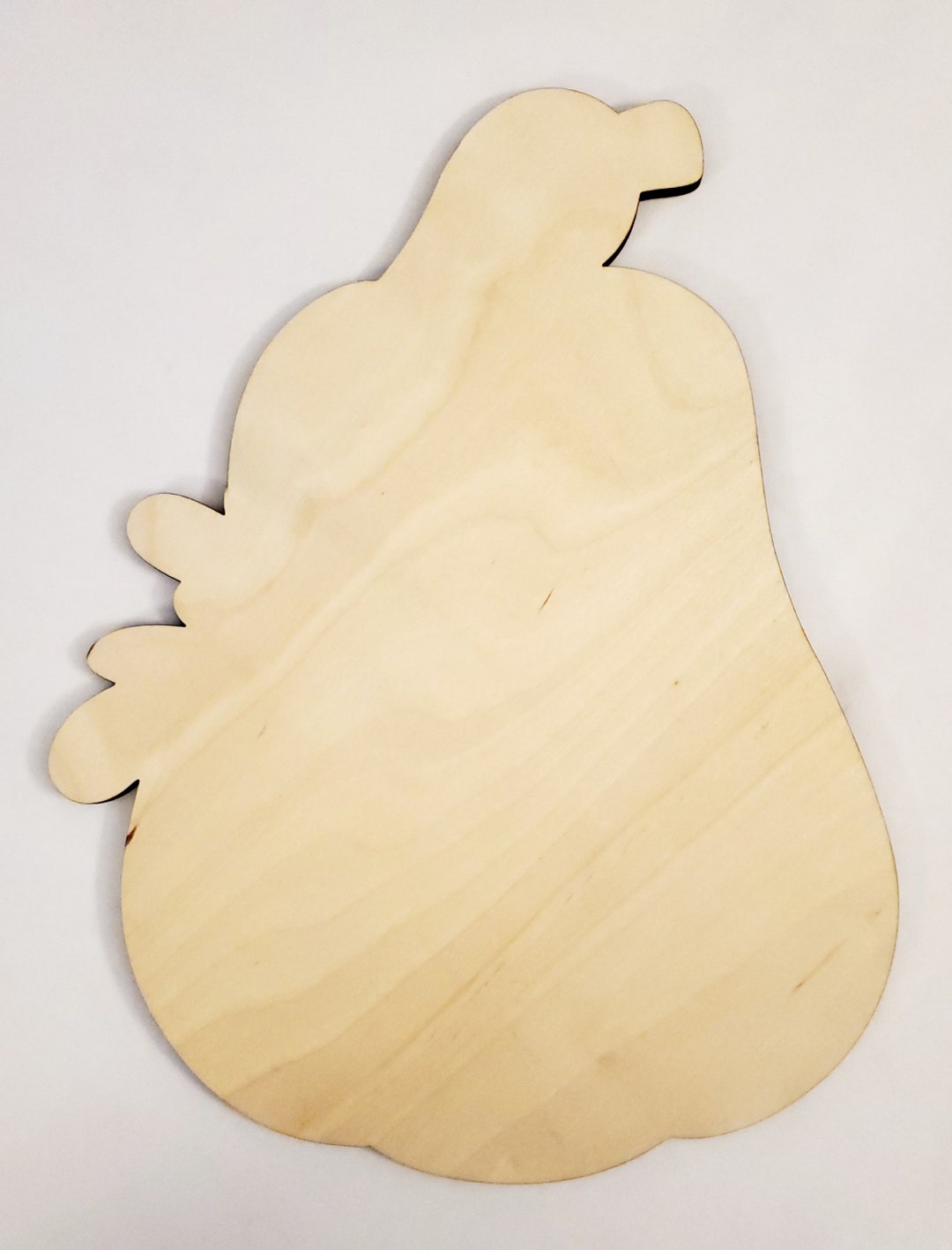 Unfinished Fall Pumpkin Wood Cutout Unpainted Wreath Sign Attachment ...