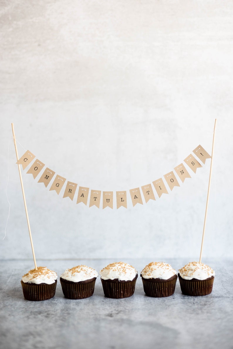 Mini congratulations Paper Bunting Personalized Party | Etsy