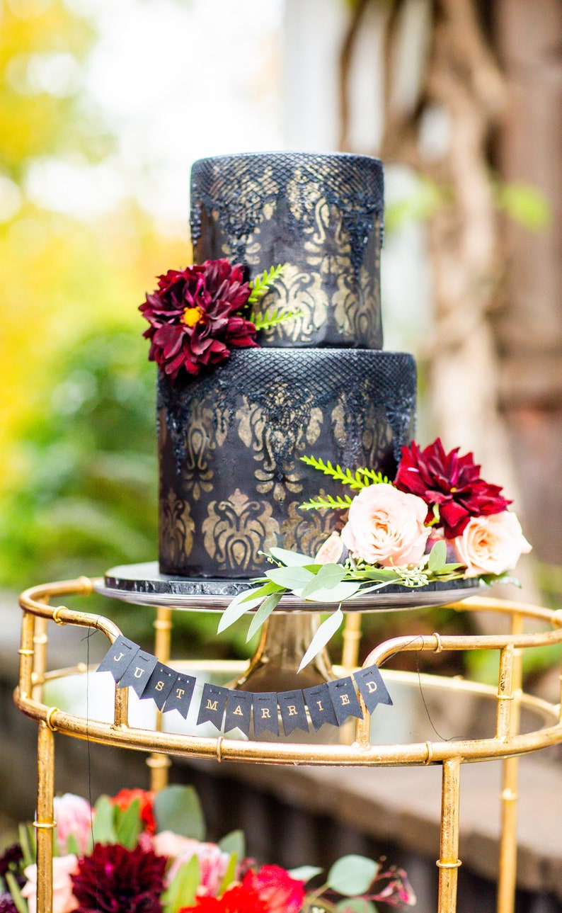 Bridal Suite just Married Bunting Mini Wedding Cake Topper - Etsy