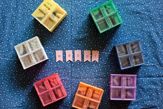 Cute Medication Reminder Sign Take Your Meds Bunting Chronic | Etsy