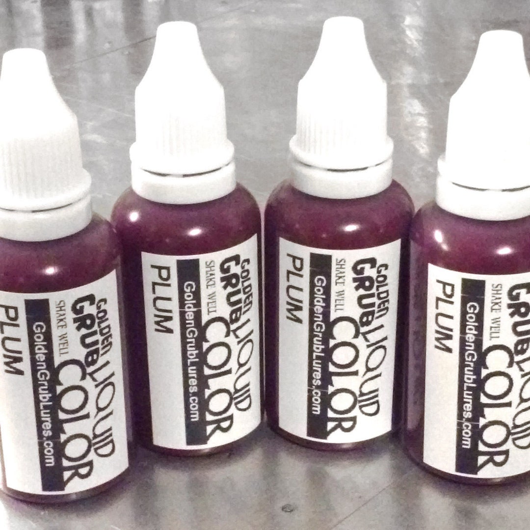 1 OZ. PLUM Liquid Color for Making Plastic Fishing Lures, Soft Bait - Etsy