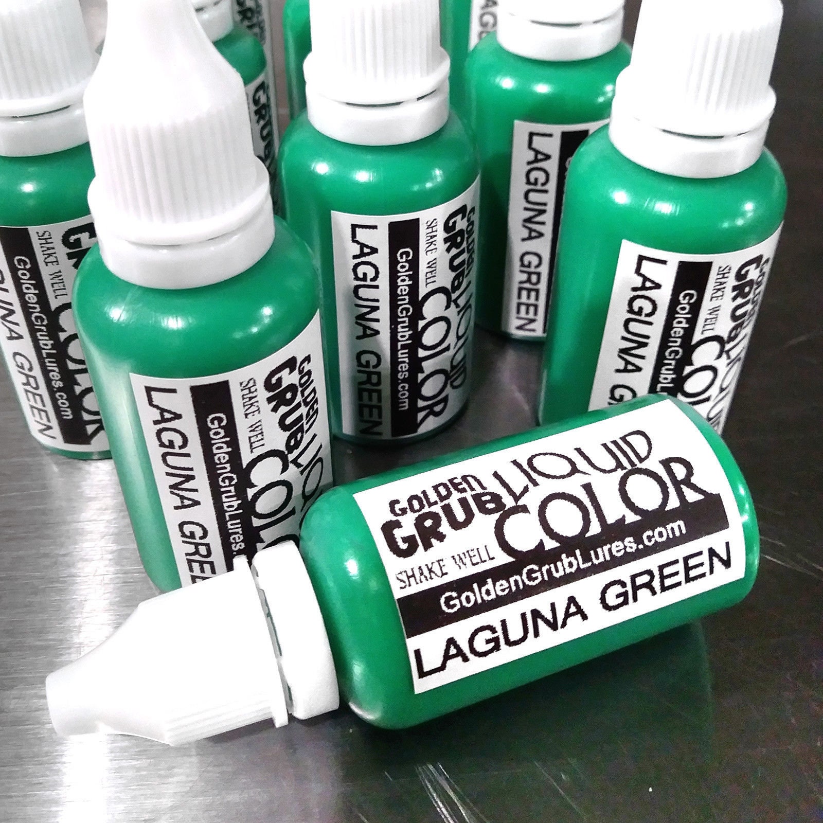 1 OZ. LAGUNA GREEN Liquid Color for Making Plastic Fishing Lures, Soft ...