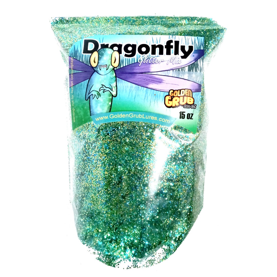 NEW Near Pound (15 Oz.) DRAGONFLY Mix Glitter Solvent Resistant PET ...