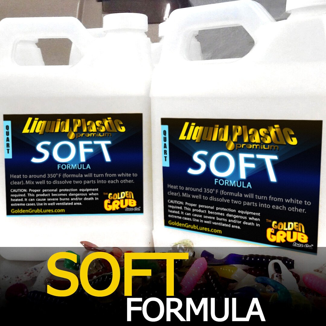 Premium 1 Quart SOFT Formula LIQUID PLASTIC Plastisol Fishing Worms ...