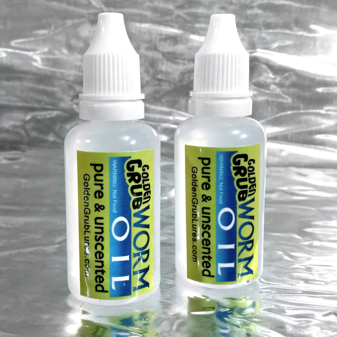 2 PACK of WORM OIL - Crystal Clear - Lubricate & Preserve Soft Plastic ...
