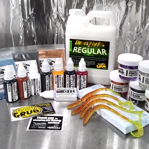 NEW Liquid Plastic SUPER STARTER Set / Big Worm Kit + Oil + Bags ...