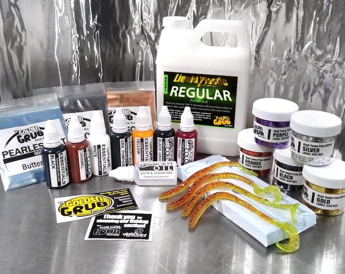 NEW Liquid Plastic SUPER STARTER Set / Big Worm Kit + Oil + Bags ...