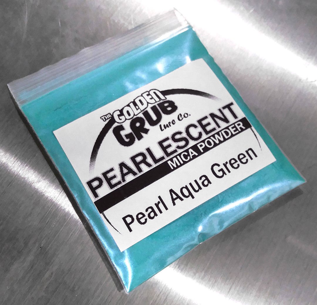 1 Oz. (30g) PEARL AQUA GREEN Pearlescent Mica Powder Fishing Lure ...
