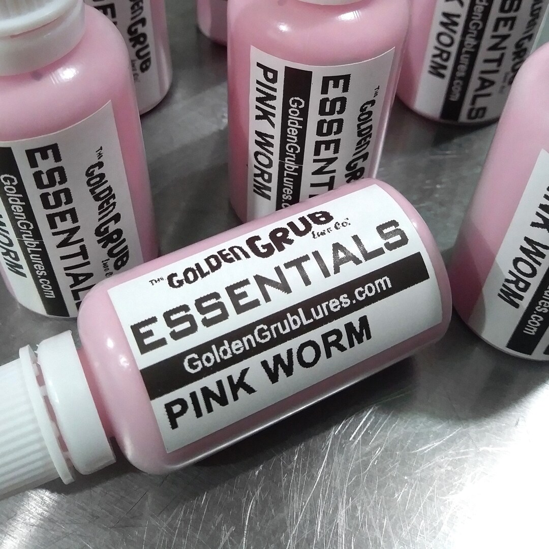 1 OZ. PINK WORM Liquid Color for Making Plastic Fishing Lures, Soft ...