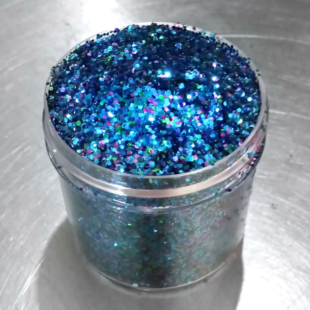 2 Oz. Jar BLUE LAGOON MIX Hi-temp Glitter .030 Hex for Crafts, Art ...
