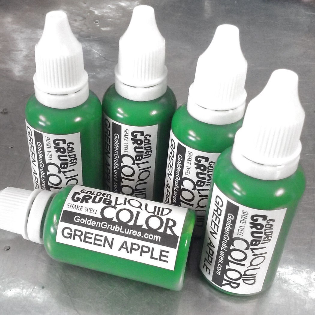 1 OZ. GREEN APPLE Liquid Color for Making Plastic Fishing - Etsy