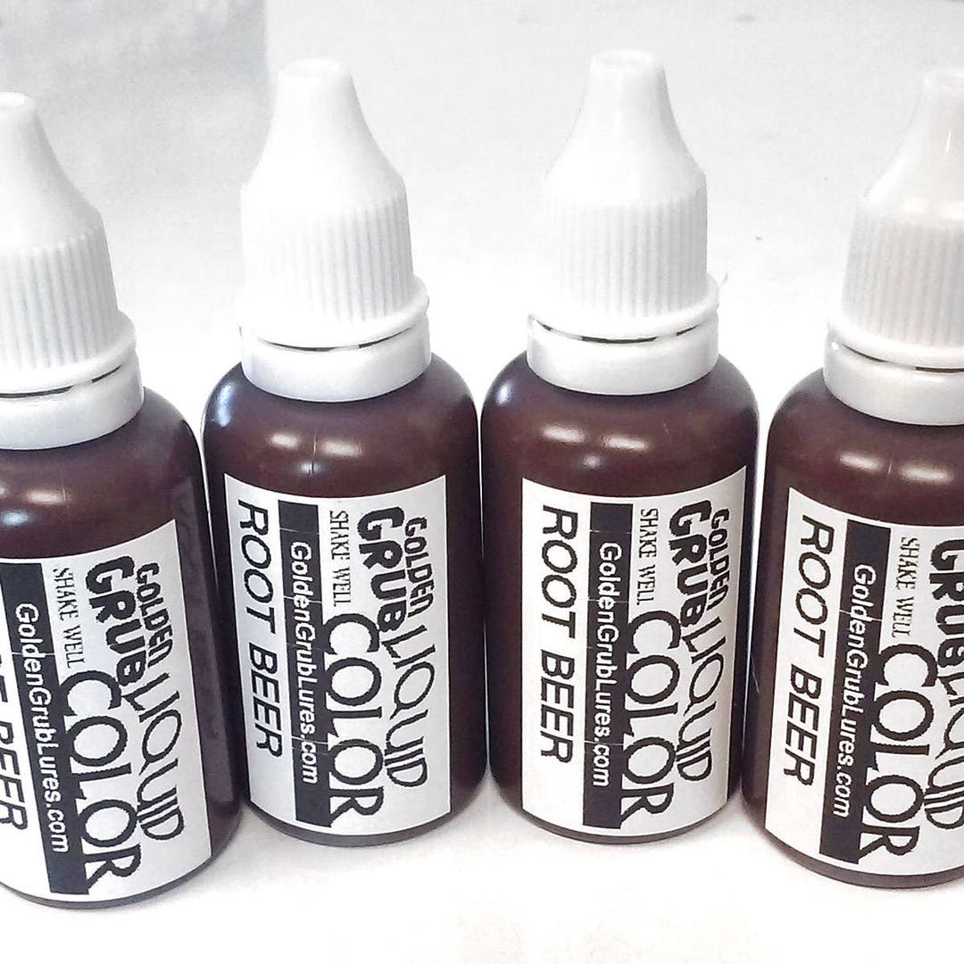 1 OZ. ROOT BEER Liquid Color for Making Plastic Fishing Lures, Soft ...