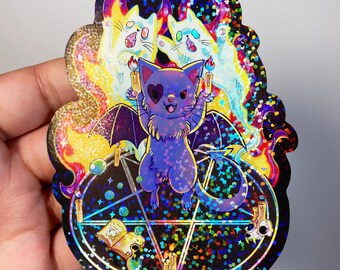 Demon Cat - Etsy UK