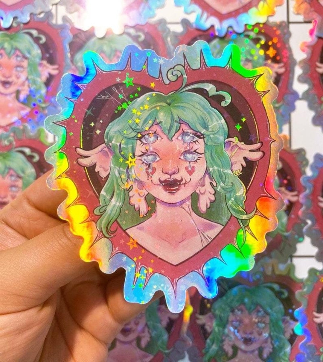 Nymph Portals Mask Cry Baby Inspired Holographic Vinyl Sticker - Etsy