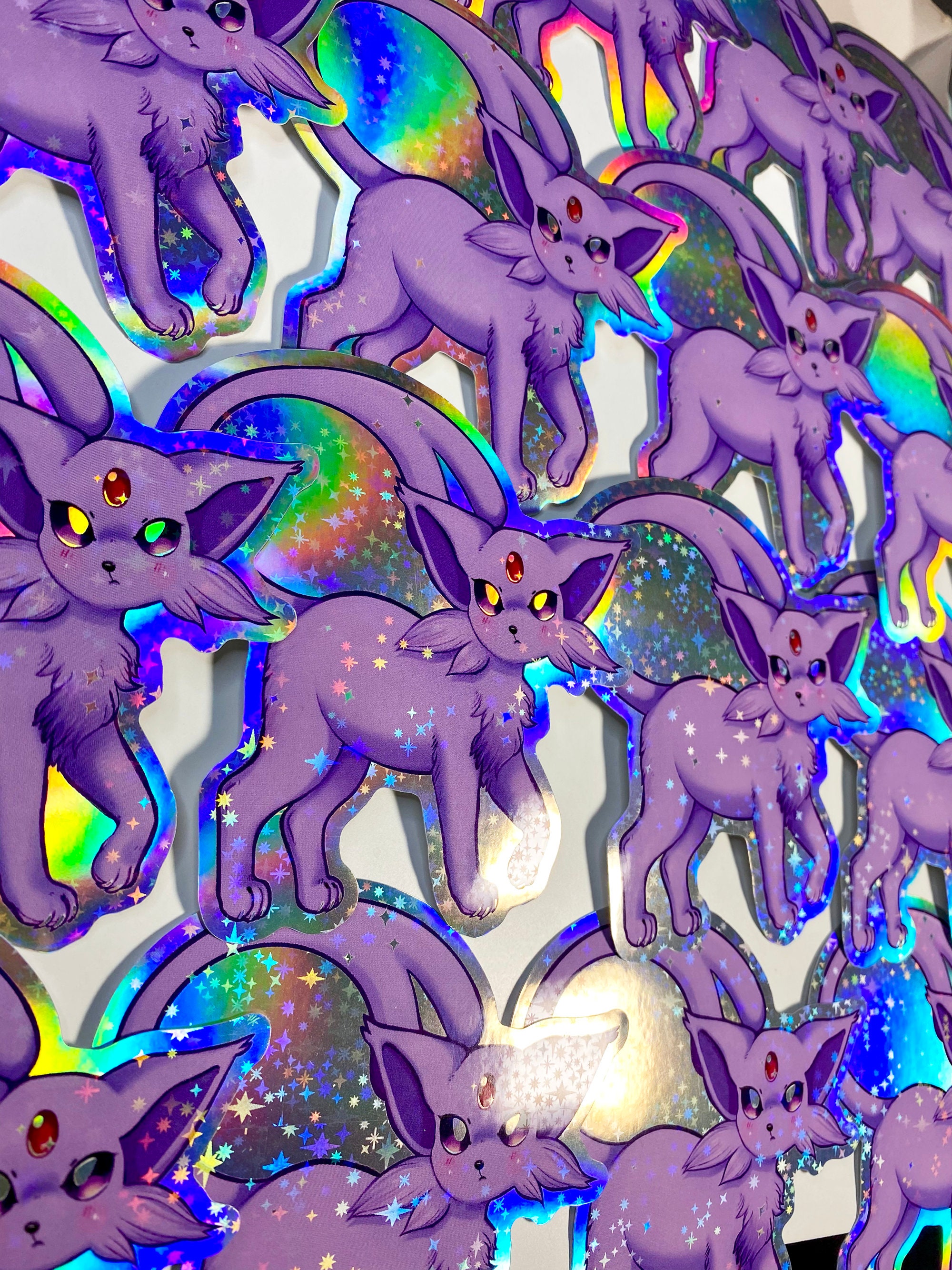 Espeon Eeveelutions Pokemon Holographic Vinyl Sticker - Etsy