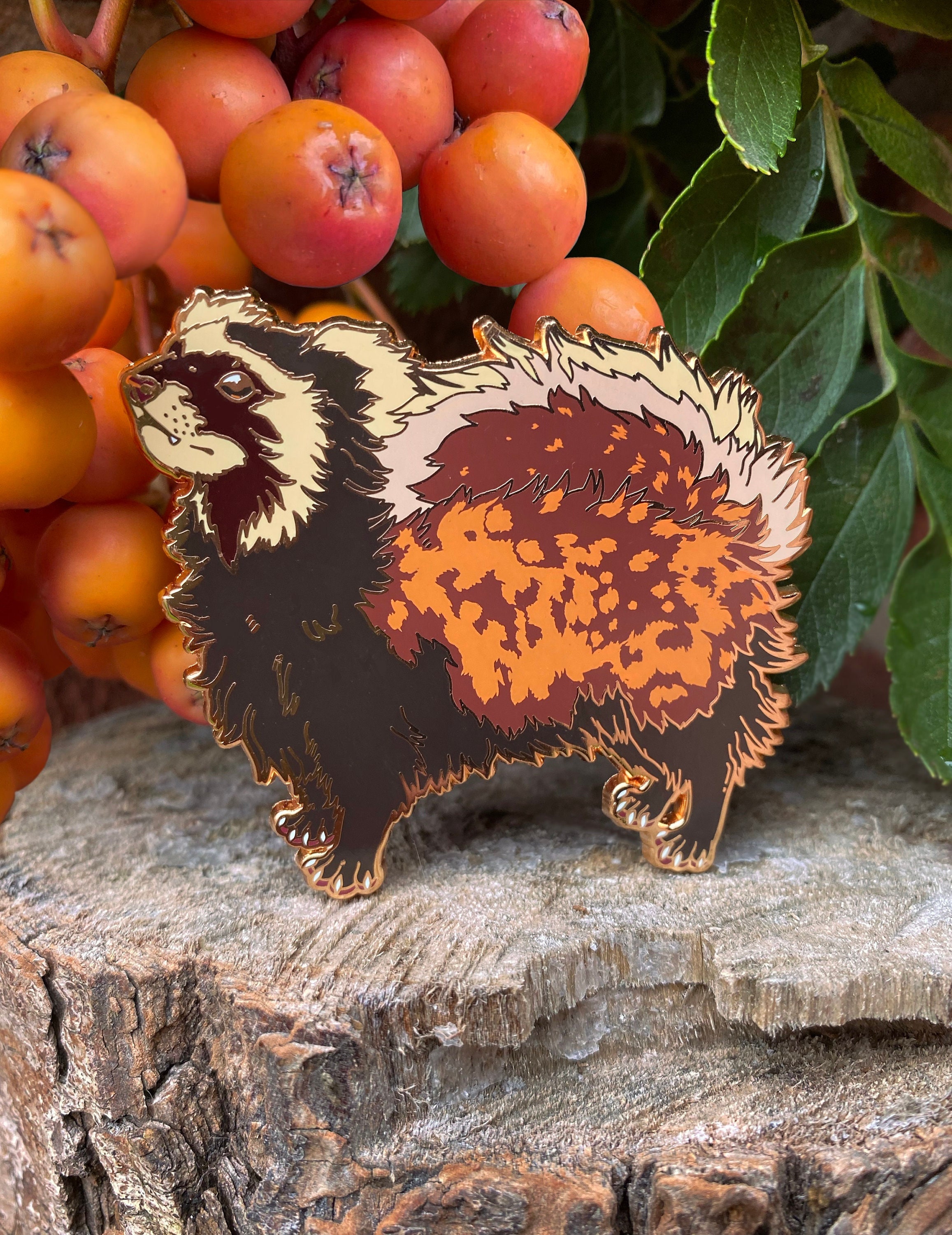 Marbled Polecat Wild Ferret Large Rose Gold Hard Enamel Pin - Etsy