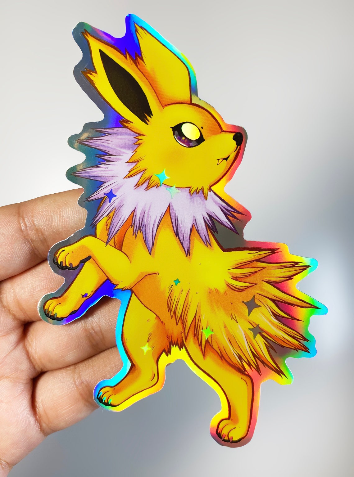 Jolteon Eeveelutions Pokemon Holographic Vinyl Sticker - Etsy
