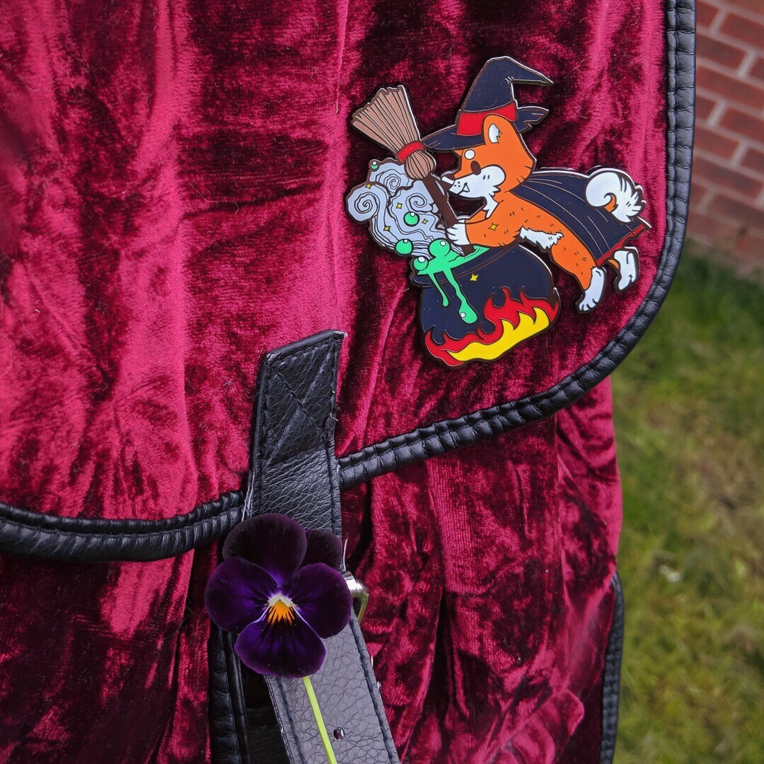 Shiba Witches' Brew Halloween Shiba Inu Vibrant Large Hard Enamel Gold ...