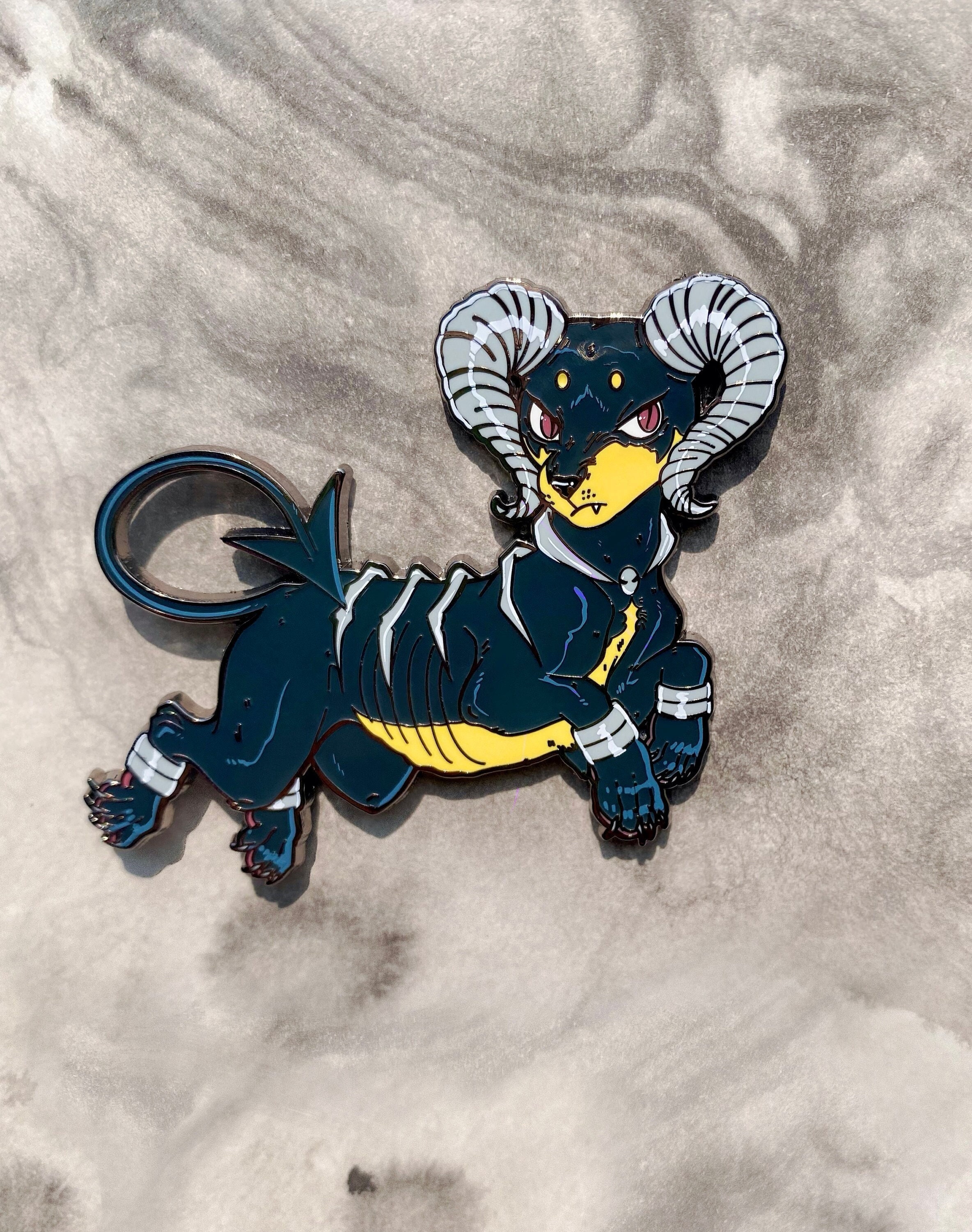 Houndoom Detailed Pokemon Black Nickel Hard Enamel Pin - Etsy