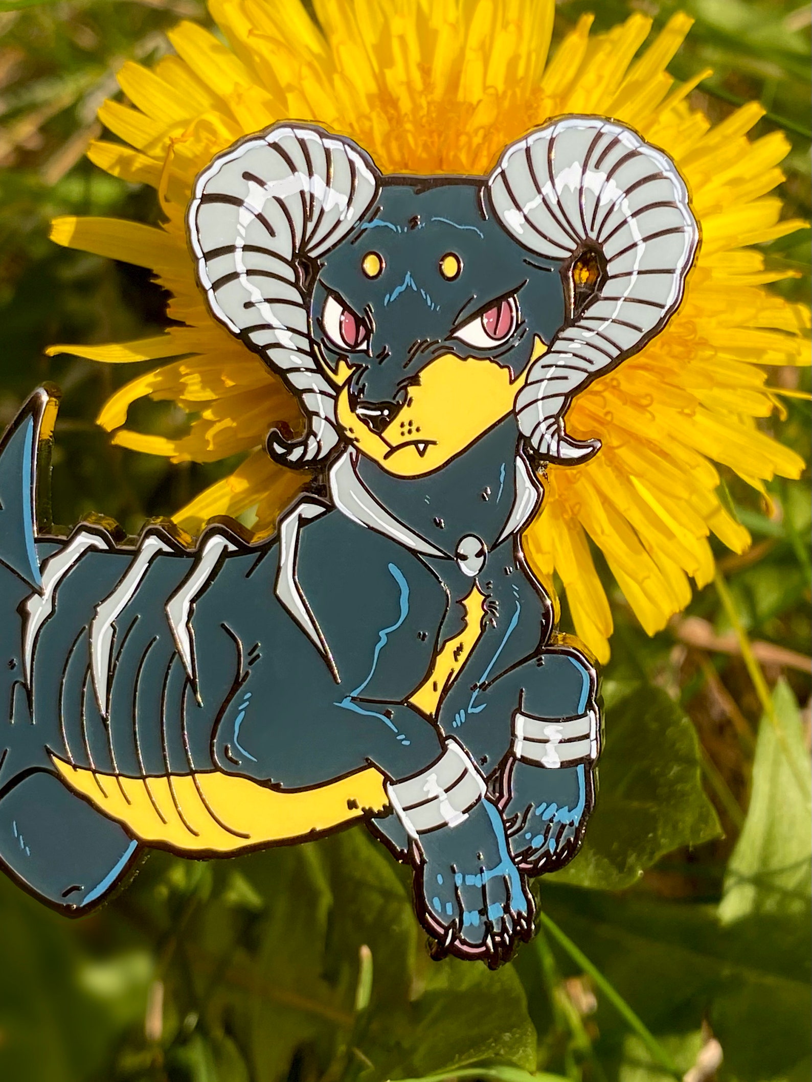 Houndoom Detailed Pokemon Black Nickel Hard Enamel Pin | Etsy