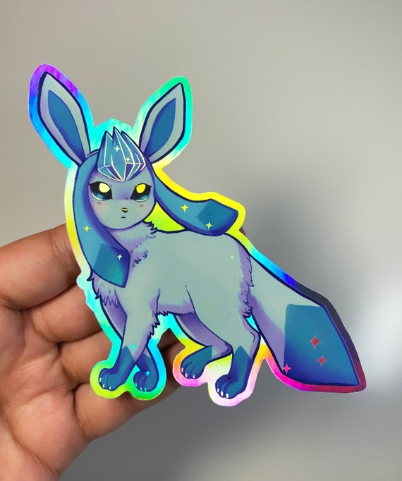 Glaceon Eeveelutions Pokemon Holographic Vinyl Sticker | Etsy UK