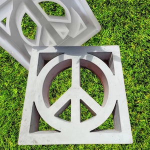 Peace Symbol Breeze Block Mold - Etsy