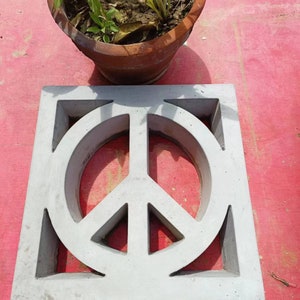 Peace Symbol Breeze Block Mold - Etsy