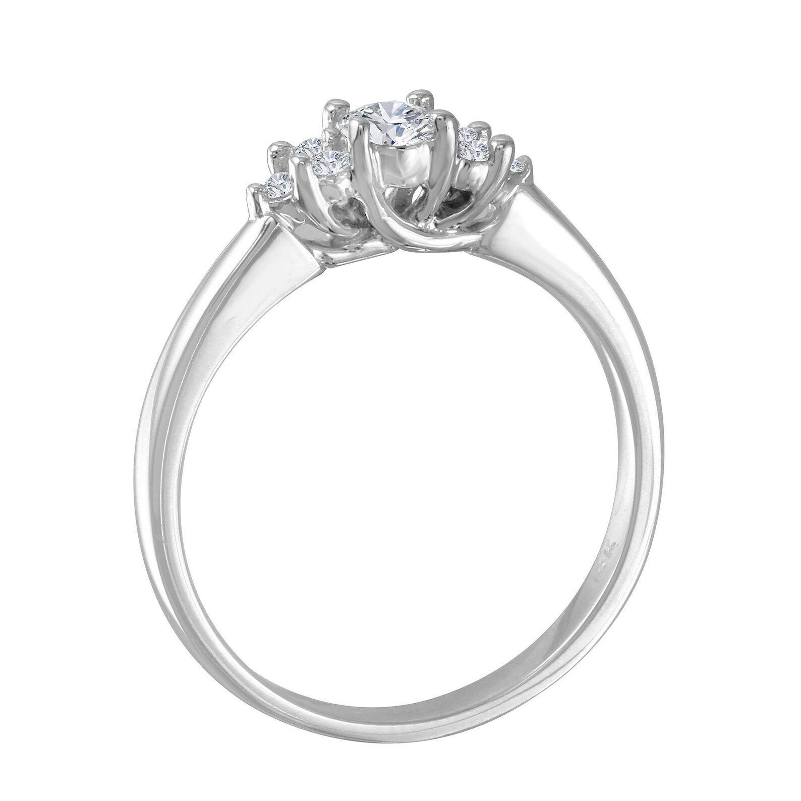 White Gold and Diamond Engagement Ring - Etsy