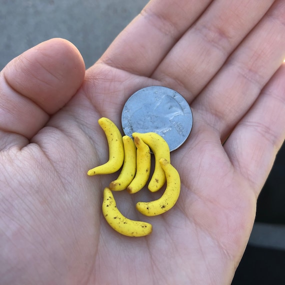 Banana Buttons 35Pcs Yellow Miniature Bananas 1/12 Scale Banana Models ...