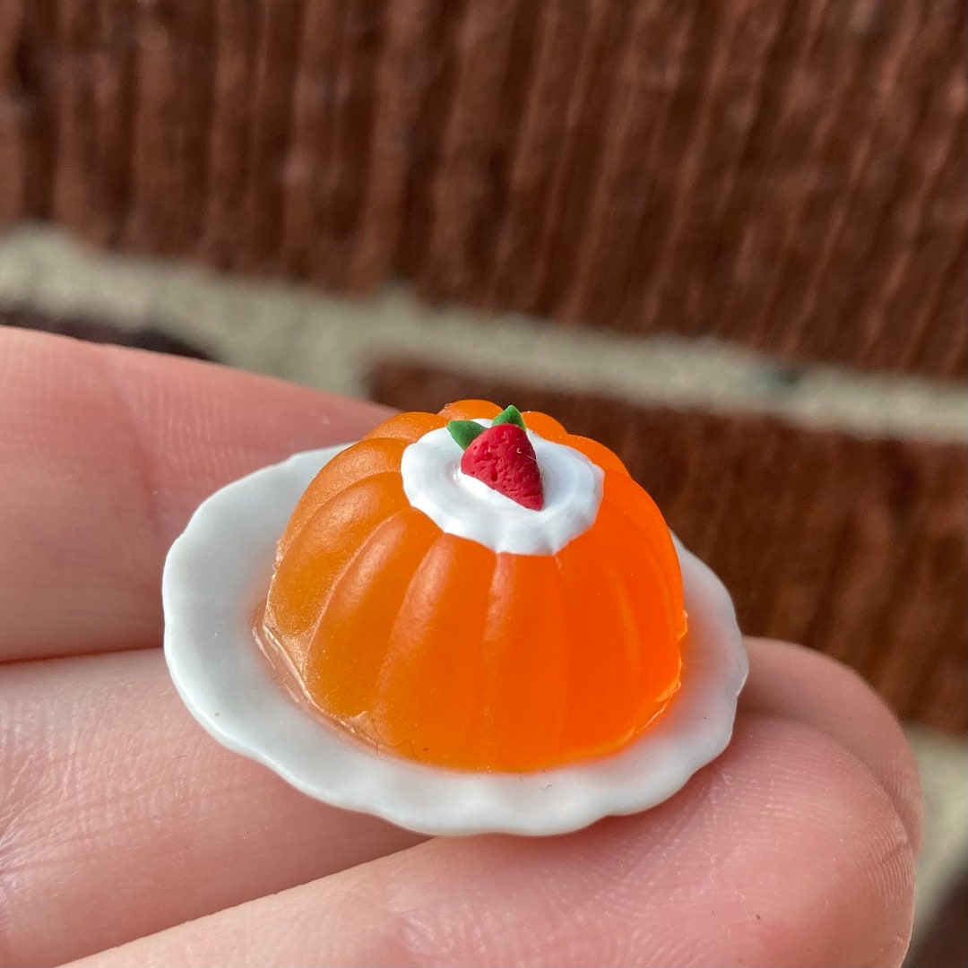 1:12 Scale Miniature Doll House Jello; Jello Mold Plate With Whipped ...