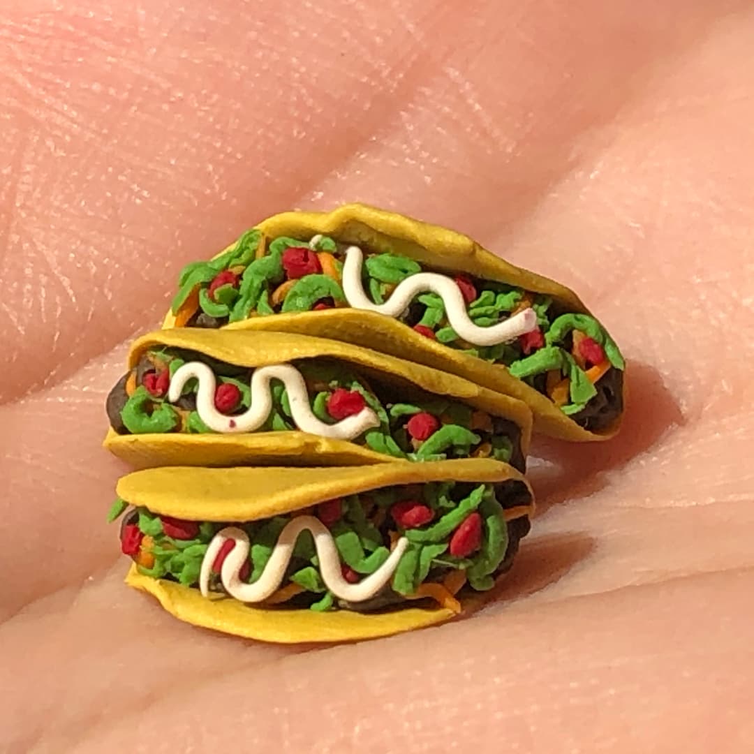 Miniature Tacos, Doll House Food, Fairy Garden Food, - Etsy