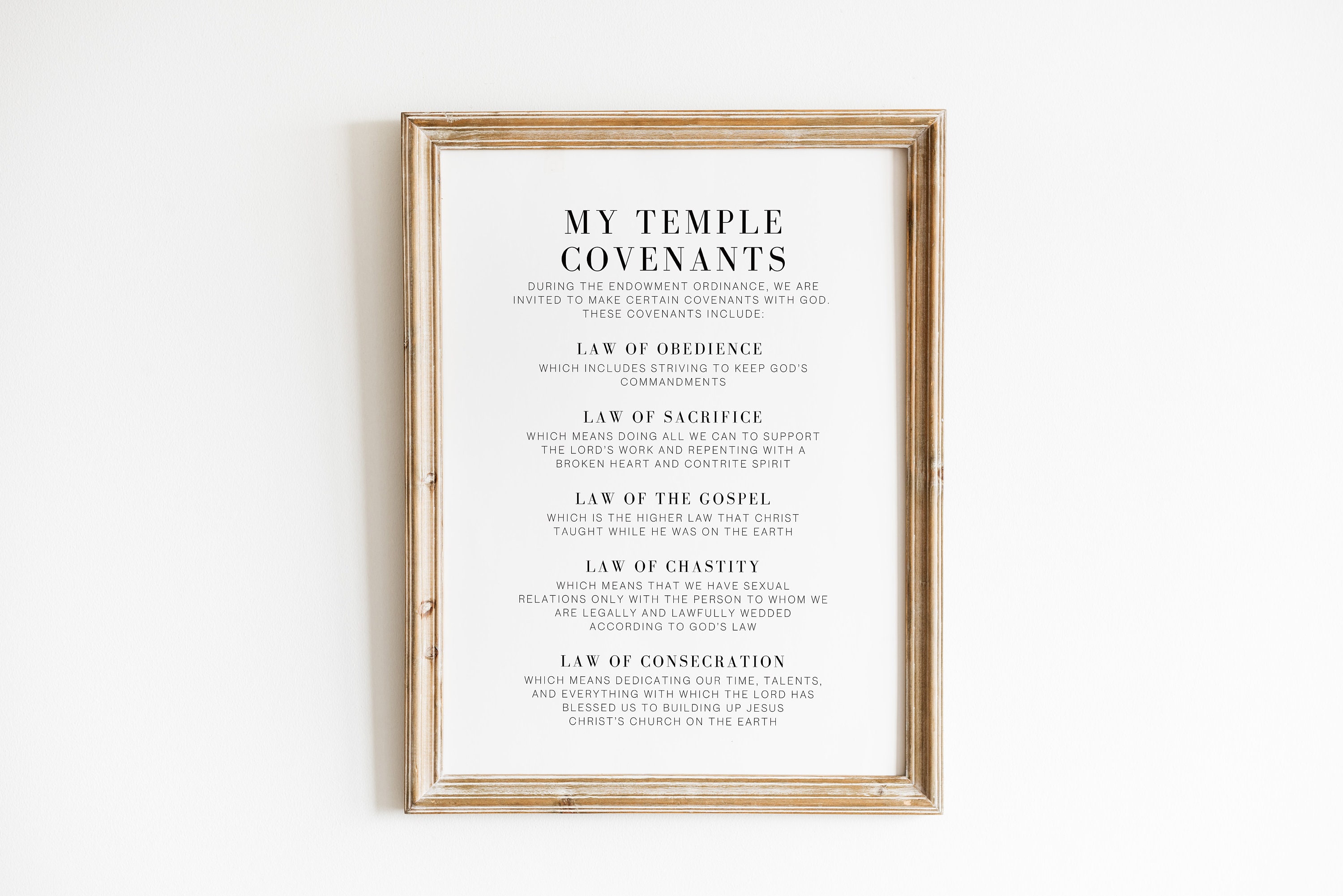 Temple Covenants LDS Digital Download Inspirational Mormon Art Print ...