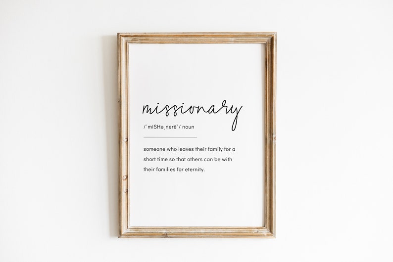 Missionary Definition Print, LDS Mission Gift, Called to Serve, Digital ...