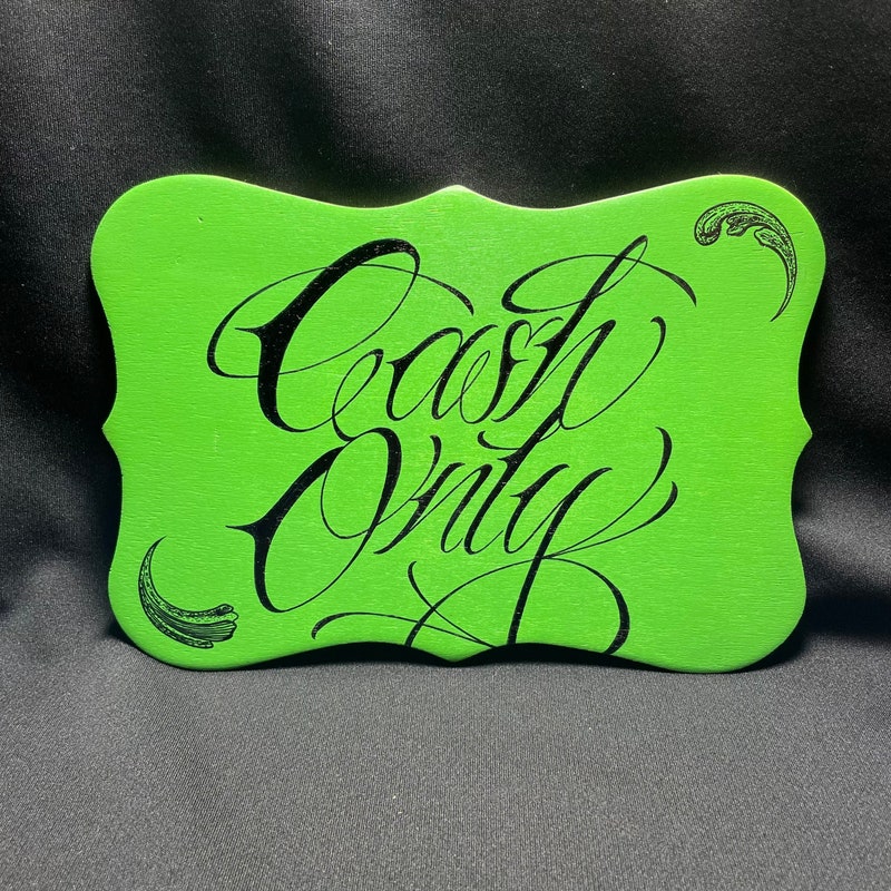 Cash Only Sign - Etsy