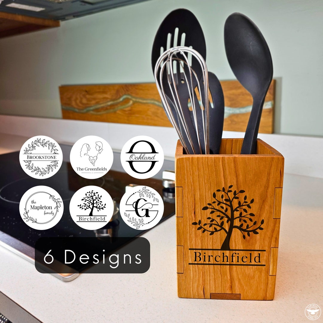 Personalized Utensil Holder, Unique Catch-all Kitchen Organizer, Custom ...