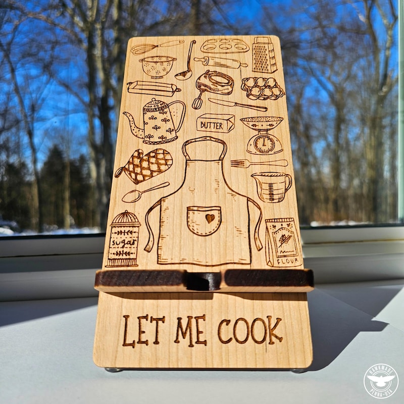 Kitchen Phone Stand Wood - Etsy