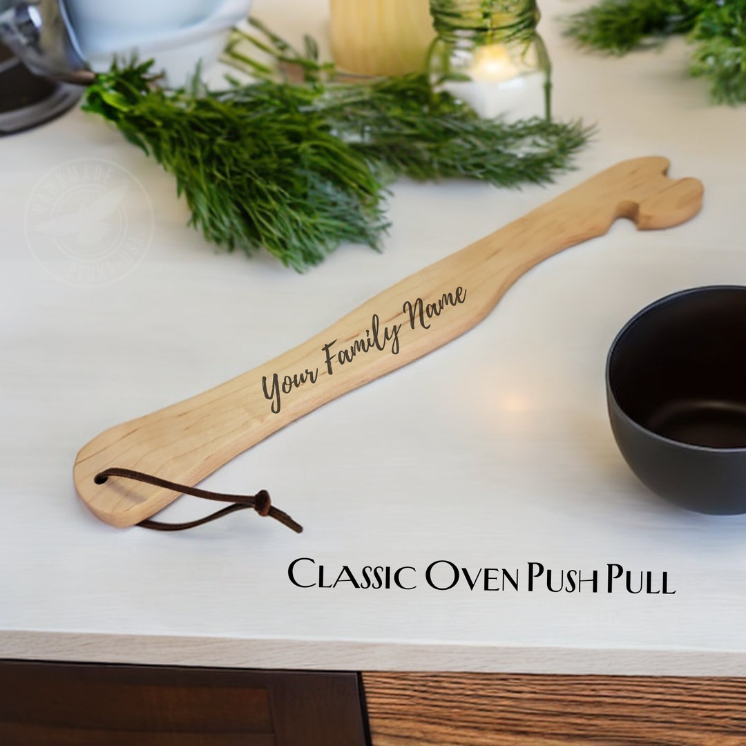 Personalized Oven Push Pull Stick, Custom Engraved Wooden Kitchen Tool ...
