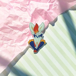 Cinderace /// Print Bookmark Pin Resin Keychain Paper Charm Sticker - Etsy