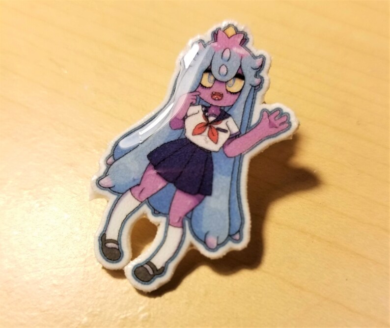 Mareanie /// Bookmark Sticker Laminated Charm Resin Pin - Etsy